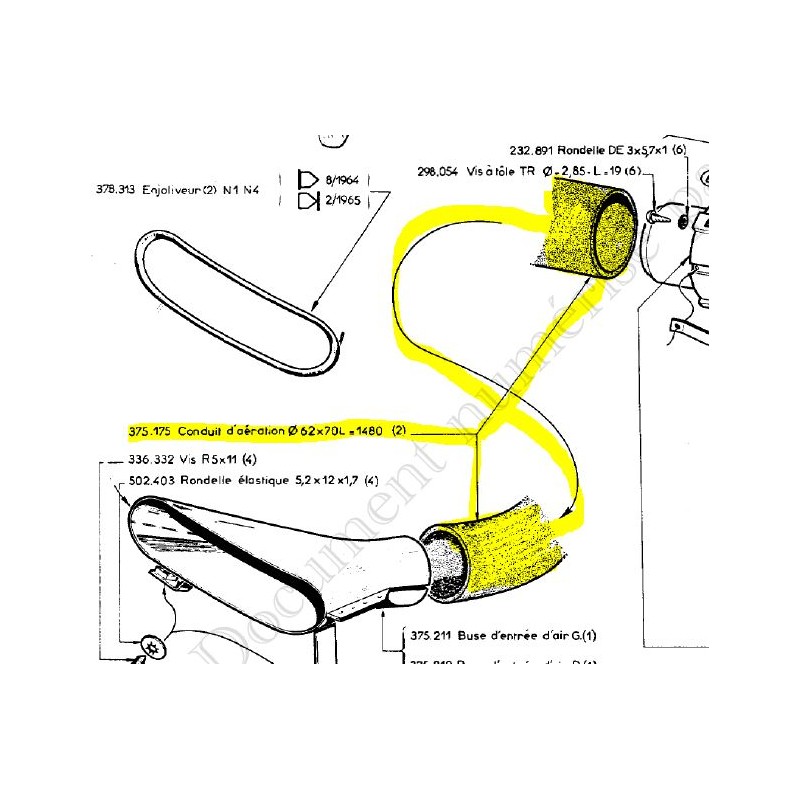 Gaine aération 24 adaptable (la pièce)
